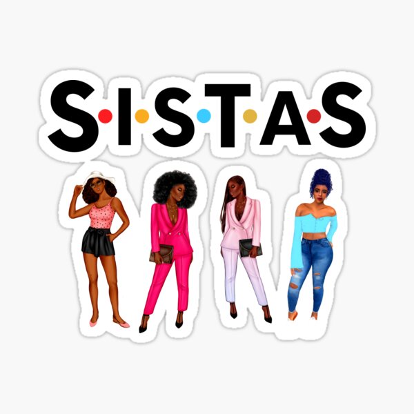 "Sistas Afro Women Together" Sticker for Sale by piotrf | Redbubble