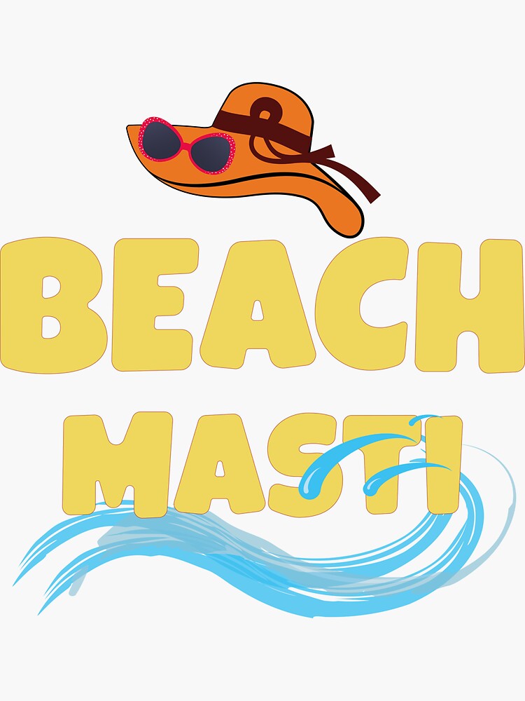"Beach masti" Sticker for Sale by ByShashwat | Redbubble