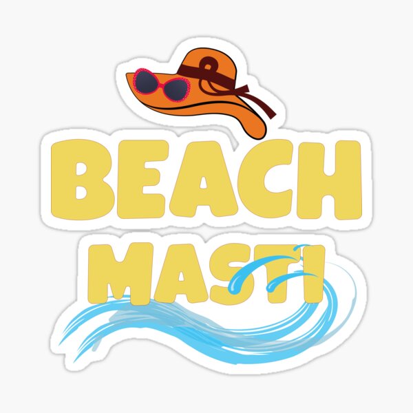 "Beach masti" Sticker for Sale by ByShashwat | Redbubble