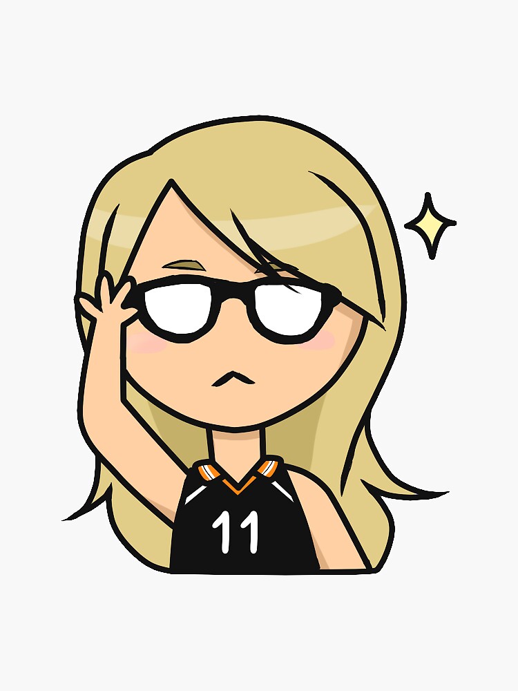 "Fem!Tsukki" Sticker for Sale by alisonsenpai | Redbubble
