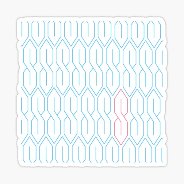 "Angled Letter S Pattern" Sticker by CampfireMagic | Redbubble