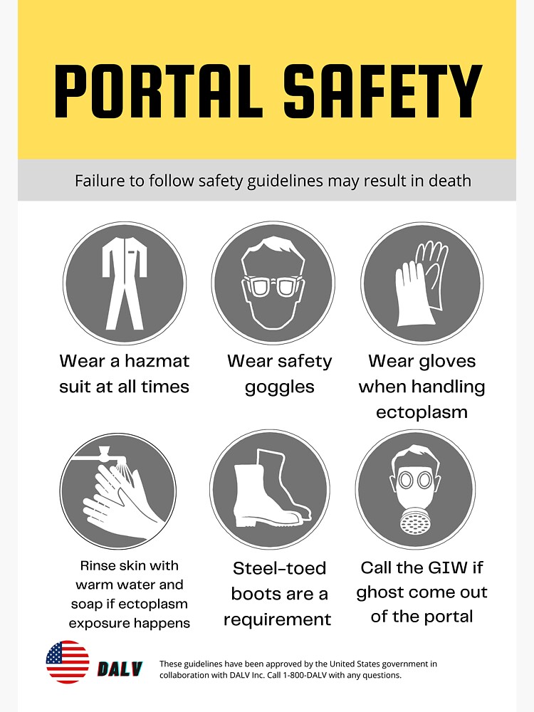 "Portal Safety " Sticker for Sale by Sailortonishop | Redbubble