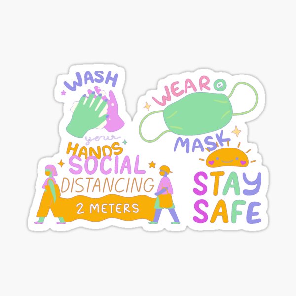 "covid 19 protocol in full effect " Sticker for Sale by Lindelll ...
