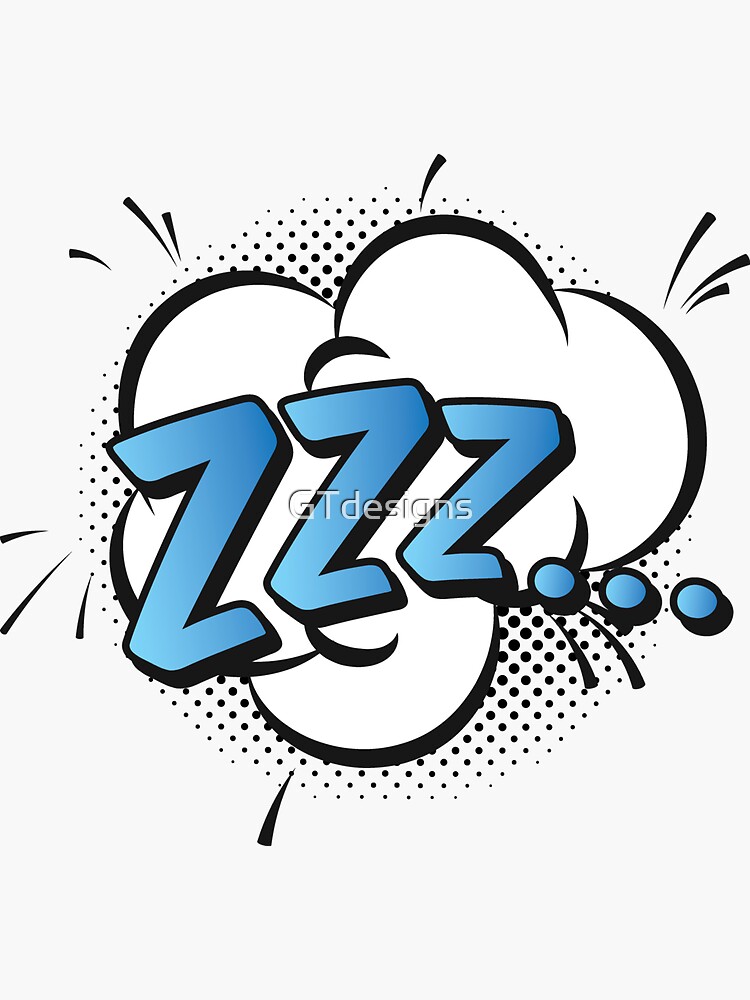 "ZZZ..." Sticker for Sale by GTdesigns | Redbubble