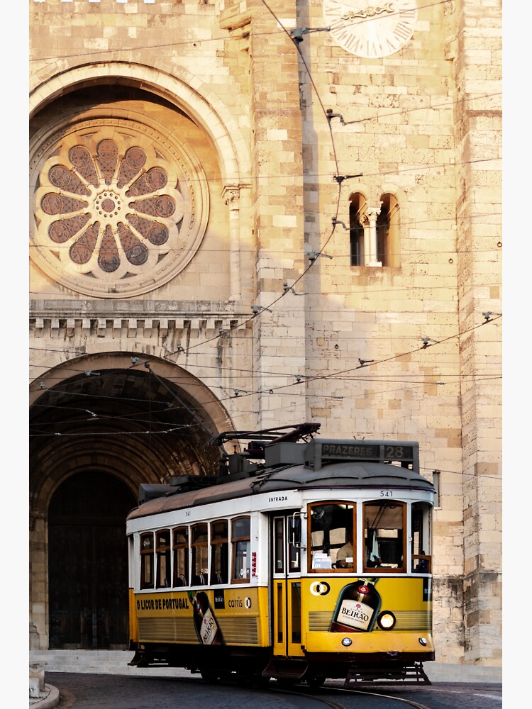 "Retro Lisbon electric tram" Sticker for Sale by roman-visuals | Redbubble