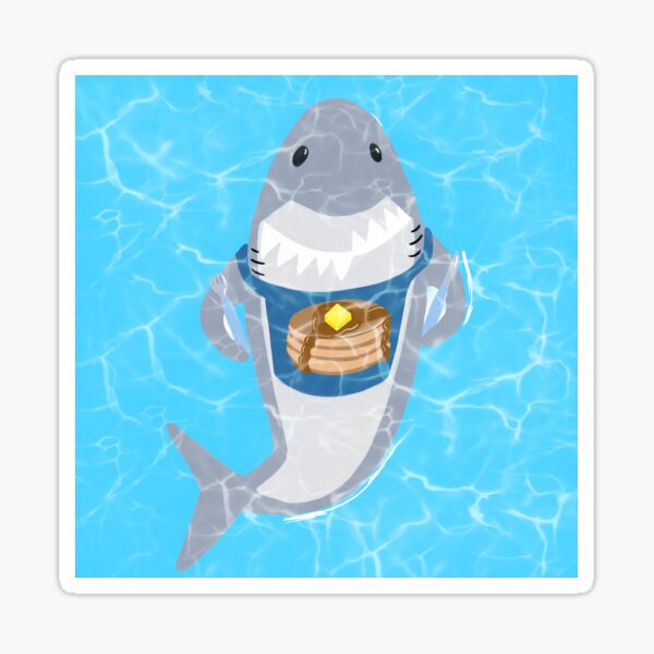 "Shark eating breakfast underwater" Sticker for Sale by amiasar | Redbubble