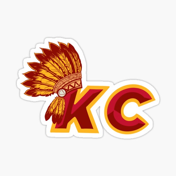 "Red and Gold KC Chief Headdress " Sticker for Sale by edrakephoto ...