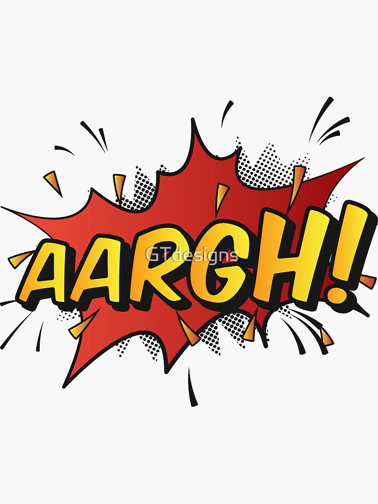 "AARGH!" Sticker for Sale by GTdesigns | Redbubble