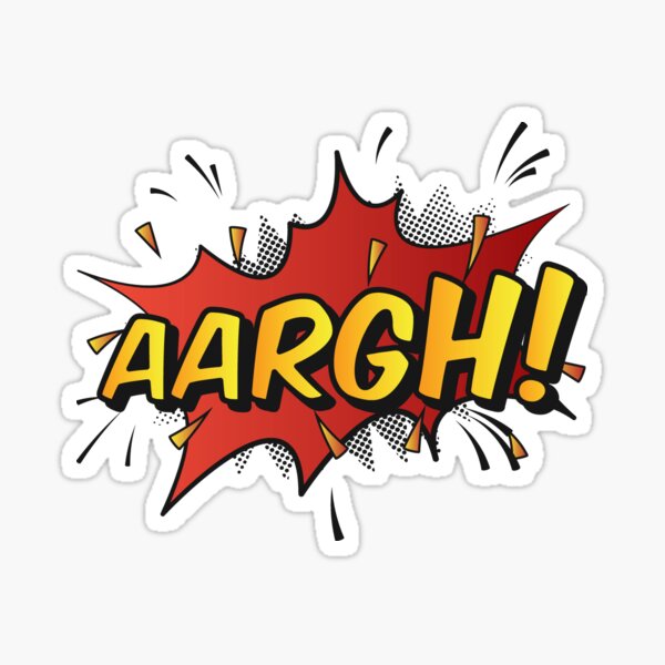 "AARGH!" Sticker for Sale by GTdesigns | Redbubble