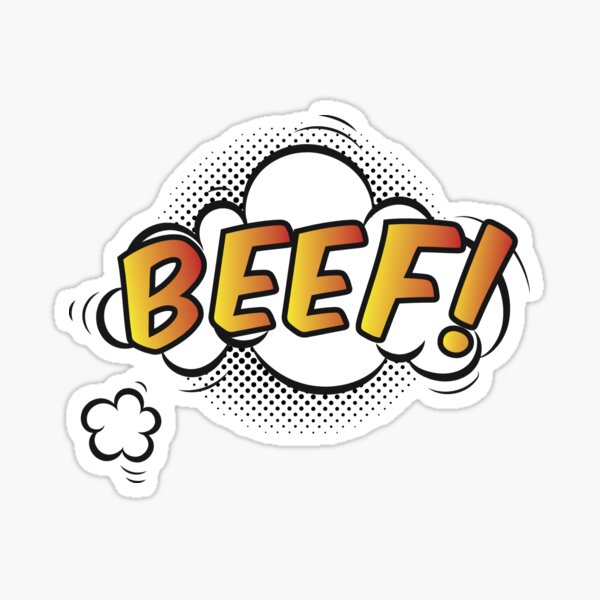 "BEEF!" Sticker by GTdesigns | Redbubble