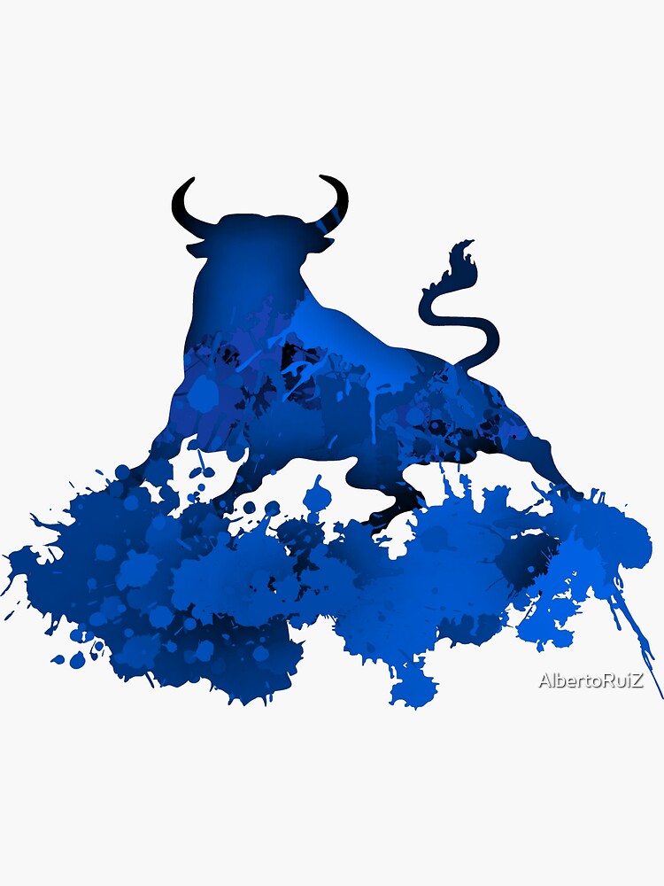 "Blue bull" Sticker for Sale by AlbertoRuiZ | Redbubble