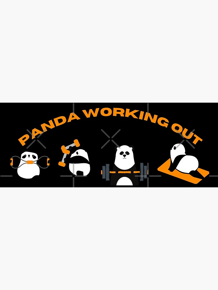 " panda working out" Poster for Sale by RheaRealm | Redbubble