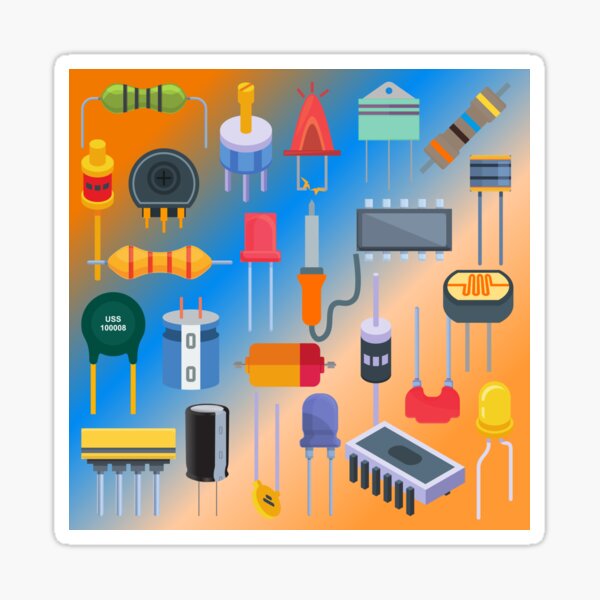 "Electronic Components Family Members" Sticker for Sale by EngineersArt ...