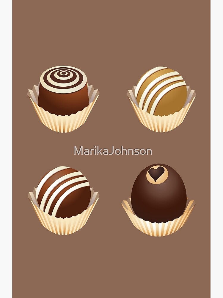 "Chocolate Truffles Candy Sticker Pack 1" Poster for Sale by ...