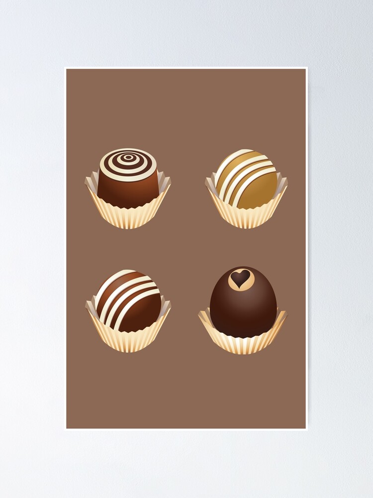"Chocolate Truffles Candy Sticker Pack 1" Poster for Sale by ...