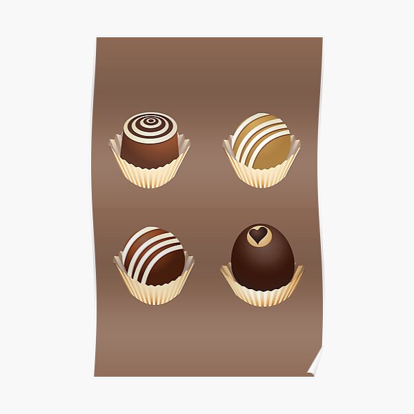 "Chocolate Truffles Candy Sticker Pack 1" Poster for Sale by ...