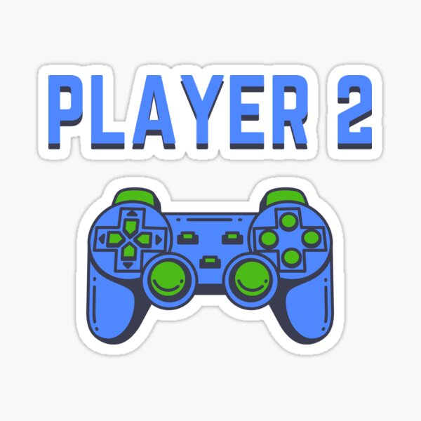 "Player 2" Sticker for Sale by LateNightHobby | Redbubble