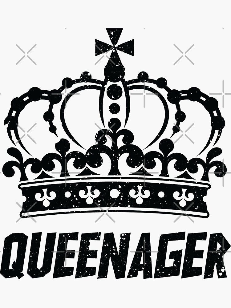 "Queenager" Sticker for Sale by dr-tars | Redbubble