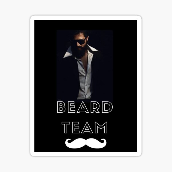 "Beard Team KGF" Sticker for Sale by kishangujjar | Redbubble
