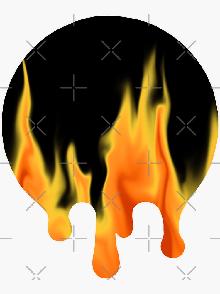 "Fire Drip" Sticker by CreareStudios | Redbubble