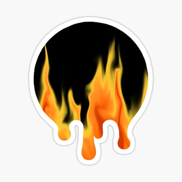 "Fire Drip" Sticker by CreareStudios | Redbubble