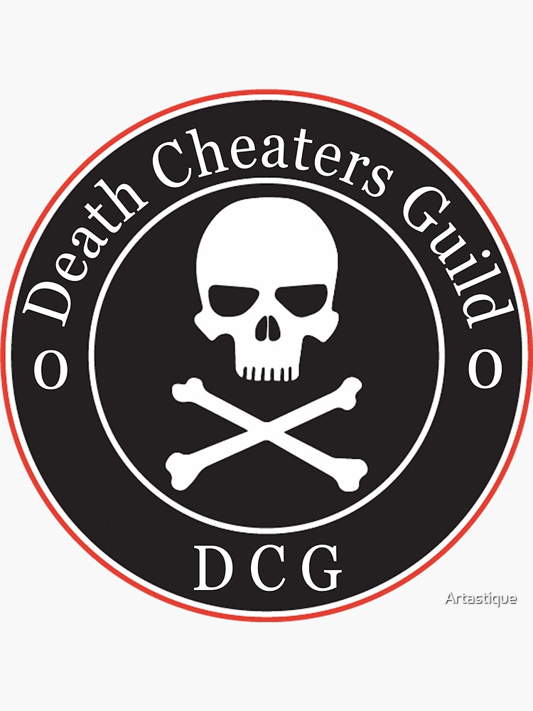 "Death Cheaters Guild | D.C.G" Sticker for Sale by Artastique | Redbubble