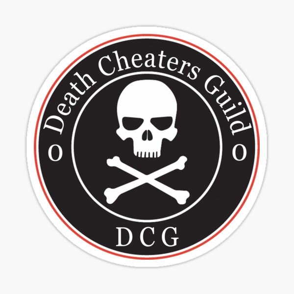 "Death Cheaters Guild | D.C.G" Sticker for Sale by Artastique | Redbubble