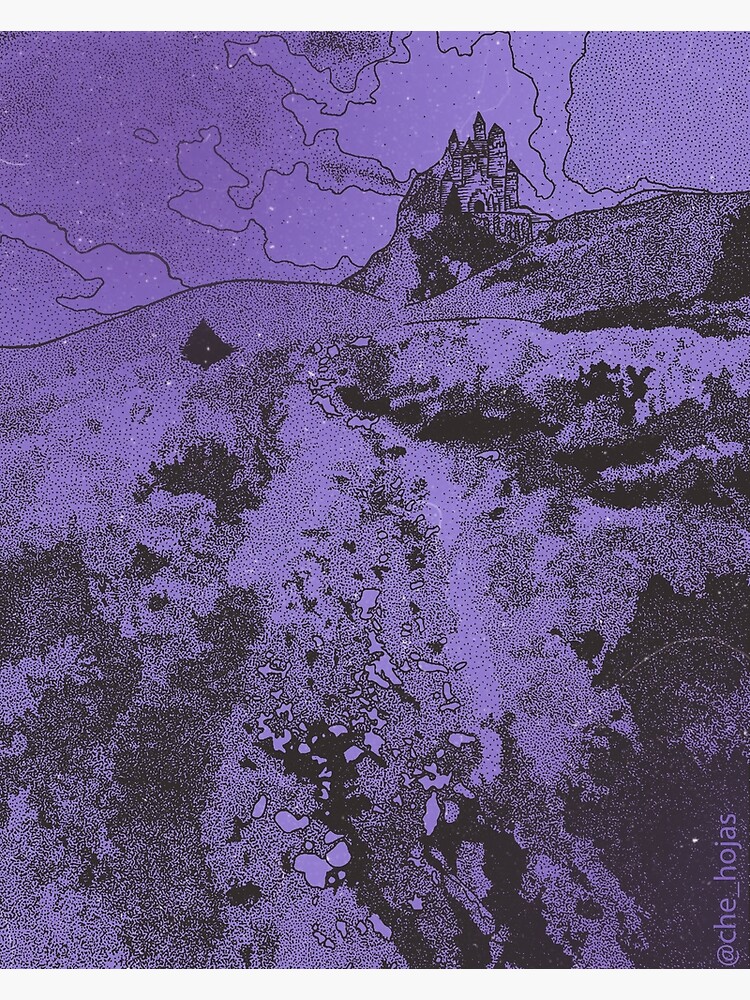 "Purple Castle Dotwork Ink" Poster for Sale by CheHojas | Redbubble