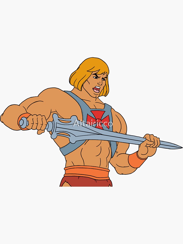 "He-man I have the power Tribute" Sticker for Sale by Altairicco ...