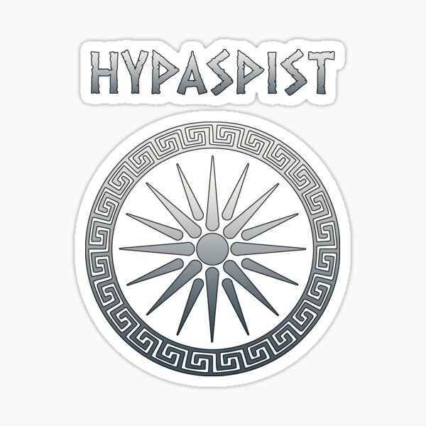 "Hypaspist Shield Elite Hellenic Warrior " Sticker for Sale by ...