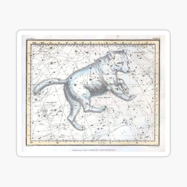 "Celestial Ursa Major (1822)" Sticker for Sale by arcane-snake | Redbubble