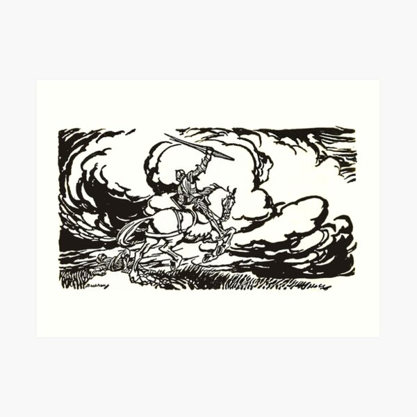 "Arthur Rackham- King Arthur- Knight of King Arthur" Art Print for Sale ...