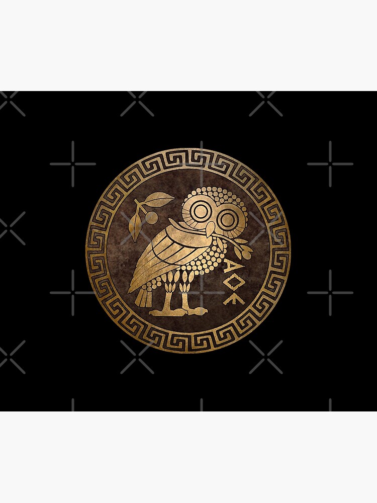 "Athens Ancient Greece Athenian Owl Symbol of Goddess Athena" Tapestry ...