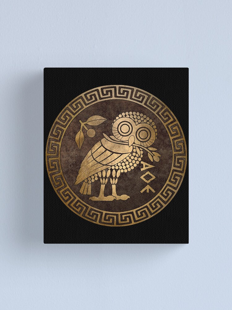 Lienzo «Atenas Grecia Antigua Búho ateniense Símbolo de la diosa Atenea ...