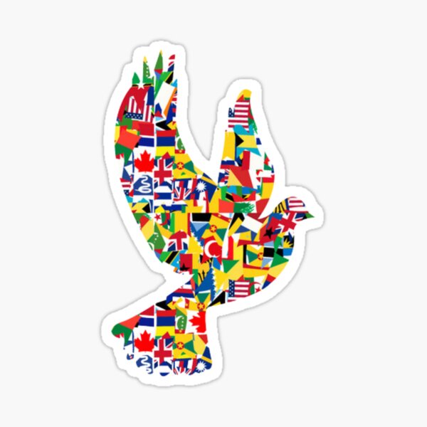 " pigeon sign - peace sign - peace symbol - day of peace" Sticker for ...