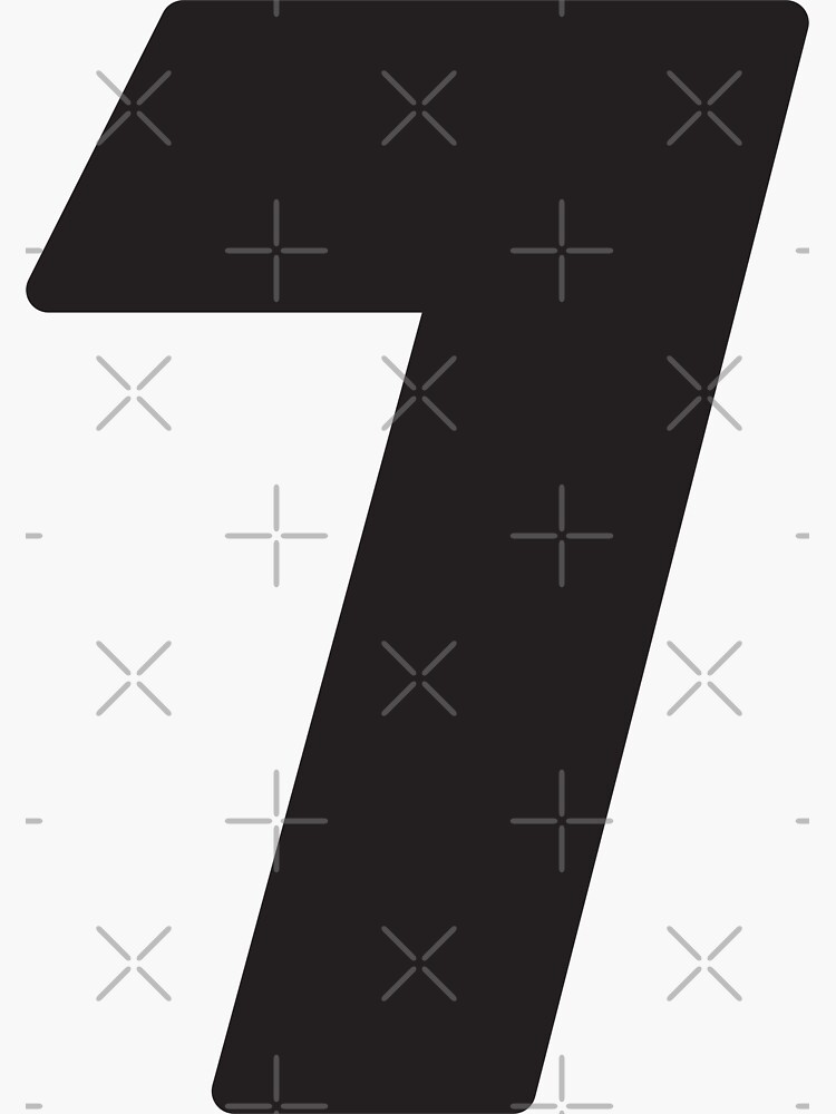 "Simple minimalist decorative number Se7en" Sticker for Sale by ...