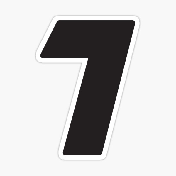 "Simple minimalist decorative number Se7en" Sticker for Sale by ...
