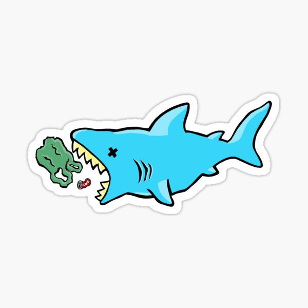 "RIP shark" Sticker for Sale by sabandija83 | Redbubble