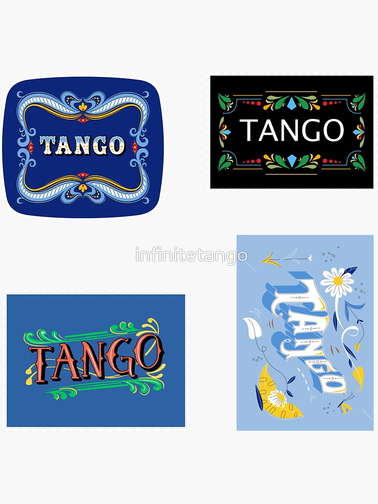 "Argentine Tango Fileteado Porteno Sticker Pack" Sticker for Sale by ...
