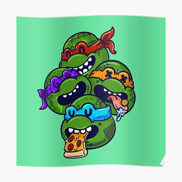 "Ninja Turtles Swag" Poster by juanky | Redbubble
