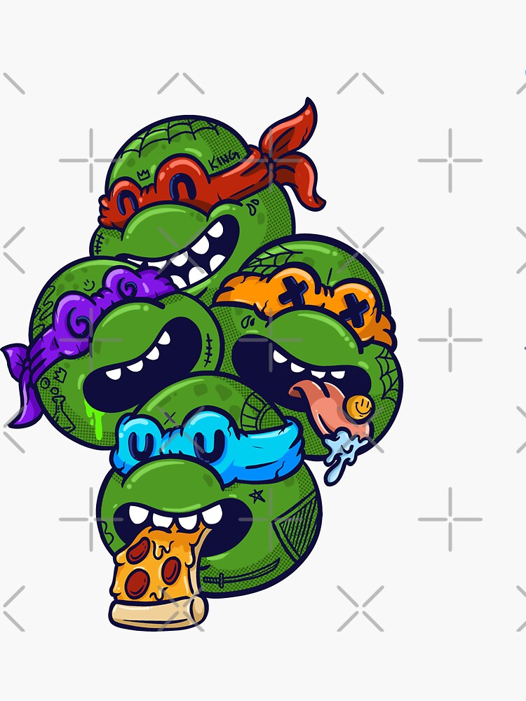 "Ninja Turtles Swag" Sticker by juanky | Redbubble