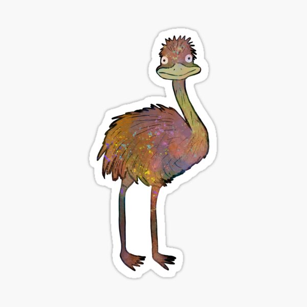 "Cute colourful emu" Sticker for Sale by Treasuredreams | Redbubble