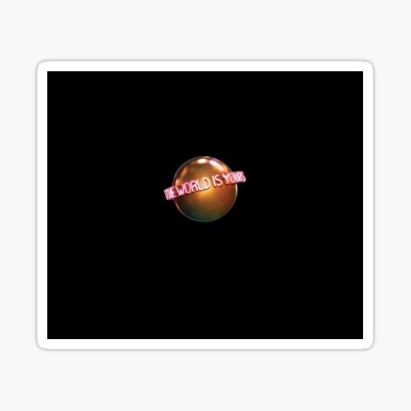 "Scarface The World Is Yours Design" Sticker for Sale by DiegoRG ...