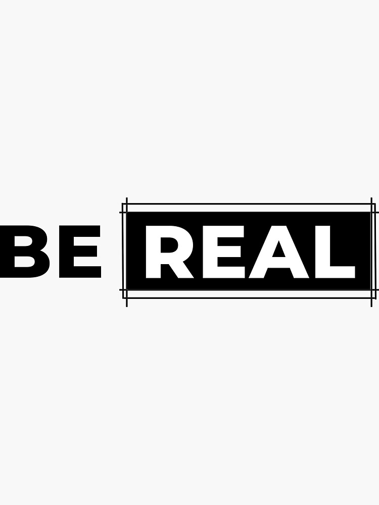 "be real mood positive" Sticker for Sale by HCD01 | Redbubble