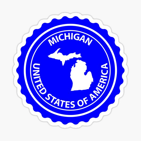 "Michigan stamp" Sticker for Sale by Danler | Redbubble