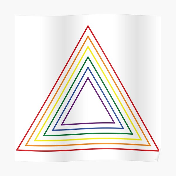 "Minimalist Triangle - LGBTQ Pride" Poster for Sale by autisticqualia ...