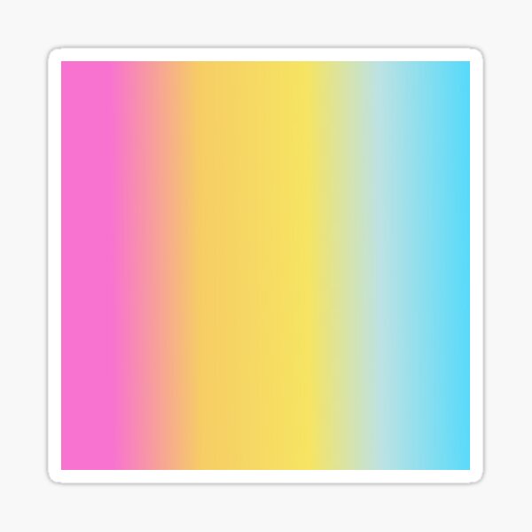 " pink yellow blue gradient " Sticker for Sale by charmed777 | Redbubble