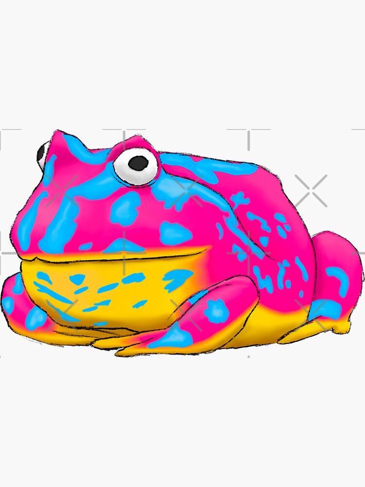"Pan Frog Pansexual Pride Colors" Sticker for Sale by lol-doorknob ...
