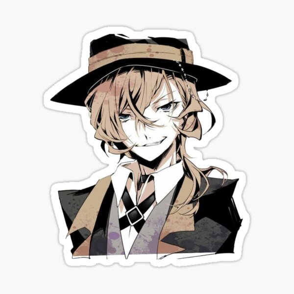 "Chuuya bust" Sticker for Sale by Cursed-Teemo | Redbubble