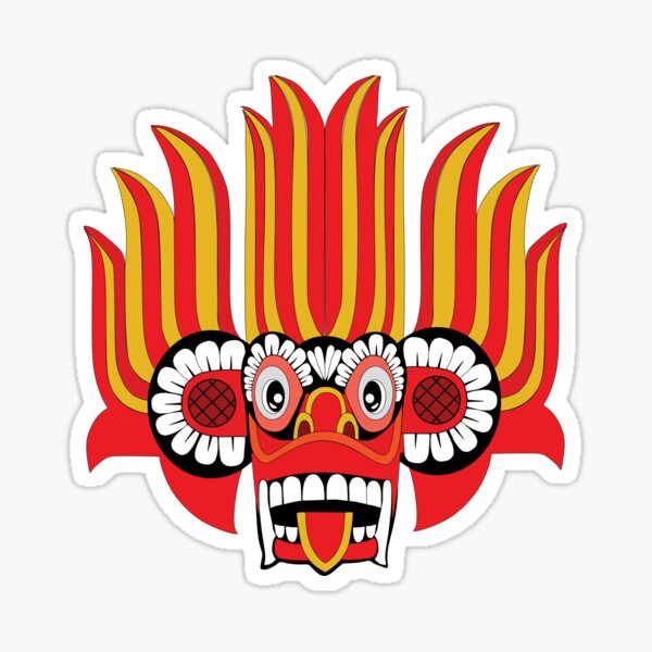"Very Famous Sri Lanka Traditional Yaka Image Devil " Sticker for Sale ...